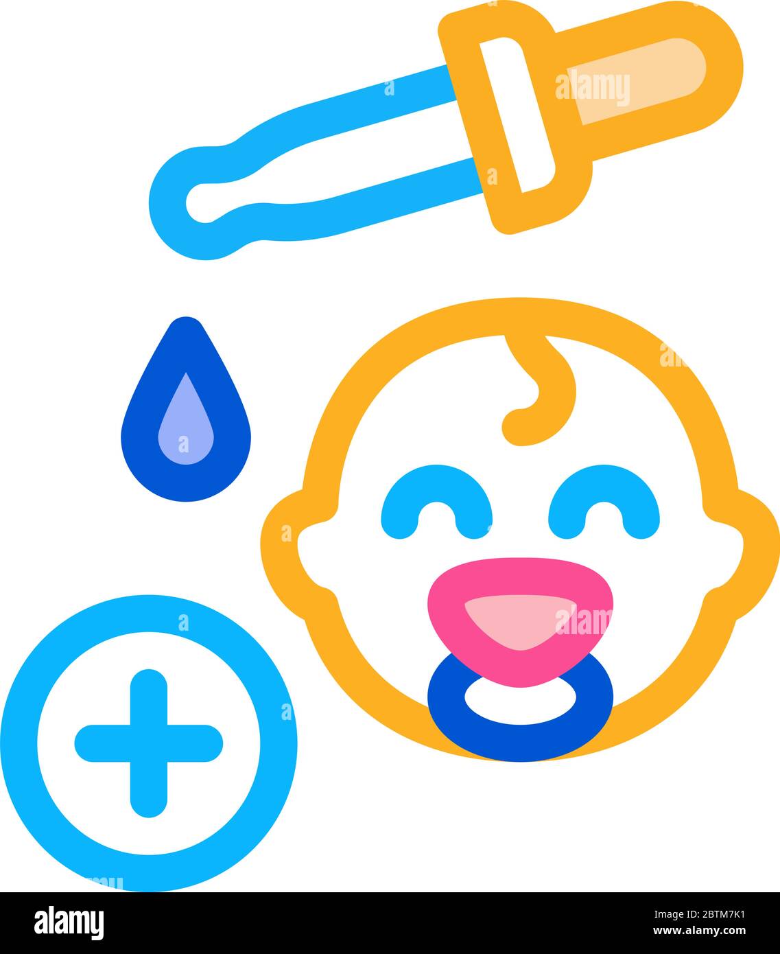 liquid dropper for baby icon vector outline illustration Stock Vector ...
