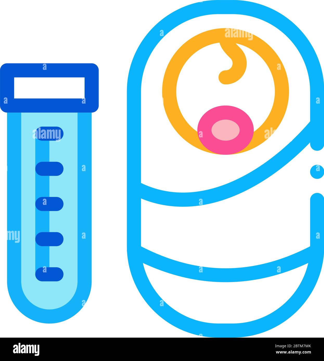 test tube and baby icon vector outline illustration Stock Vector Image ...
