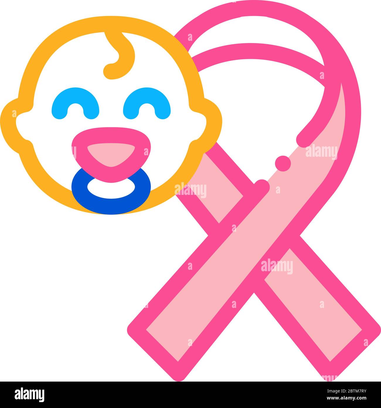 hiv infected newborn baby icon vector outline illustration Stock Vector ...