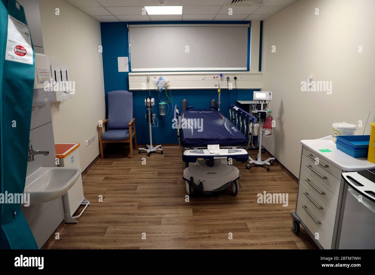 A treatment cubicle in the Emergency Department at Wexham Park Hospital ...