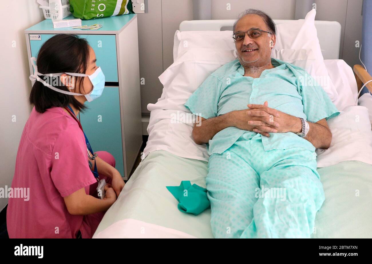 Patient Hitesh Patel talks to doctor Jasmine Gan on a Covid recovery ...
