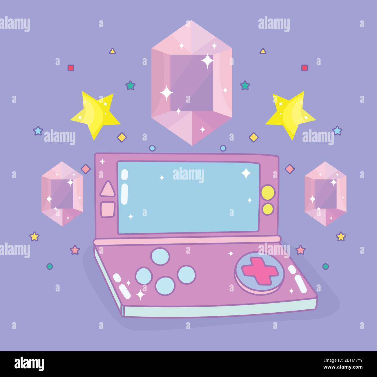 video game portable console gems and stars entertainment gadget device ...