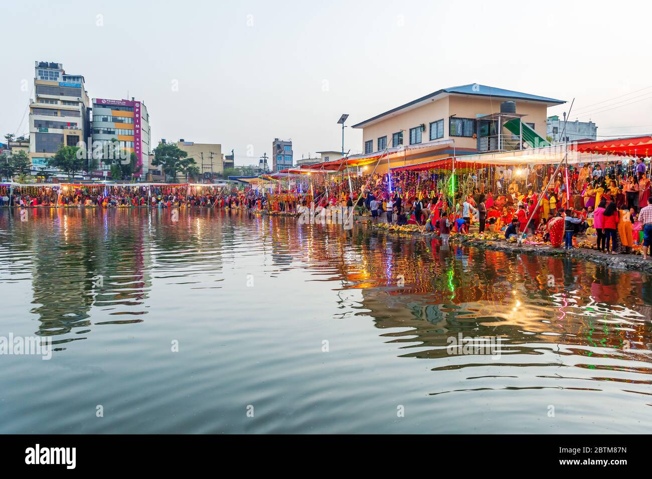 Kathmandu,Nepal - November 1,2019: Hindu devotees Celebrating Chhath ...