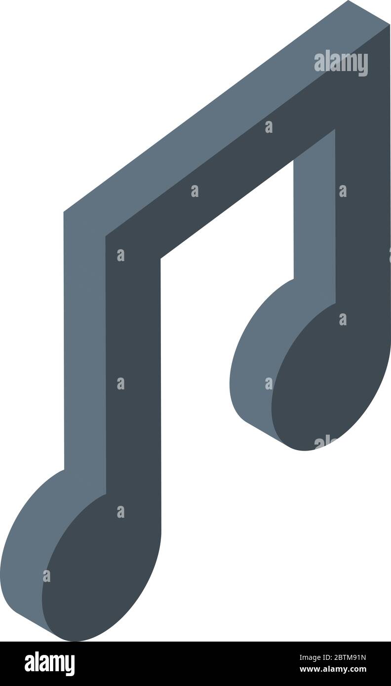 Musical note icon, isometric style Stock Vector Image & Art - Alamy