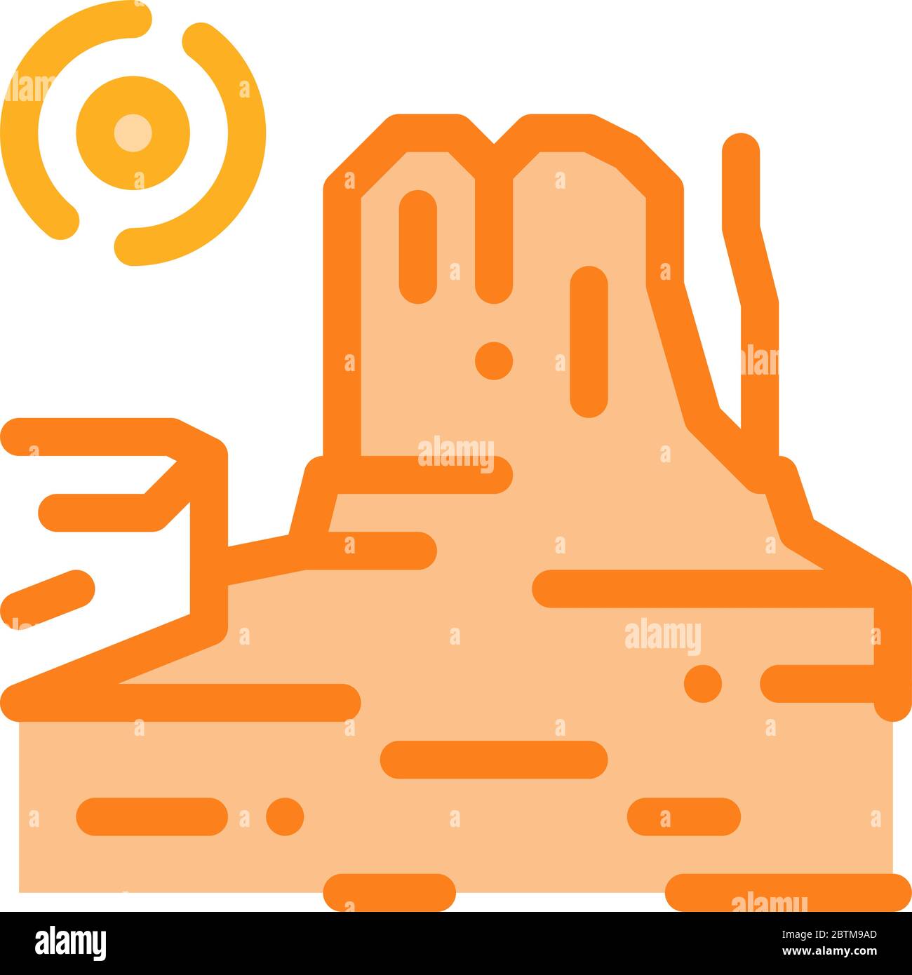 rocky gorge icon vector outline illustration Stock Vector Image & Art ...