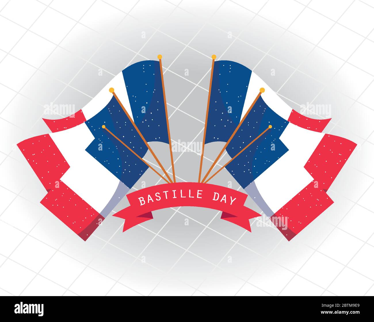 france flags with ribbon design, Happy bastille day and french theme ...