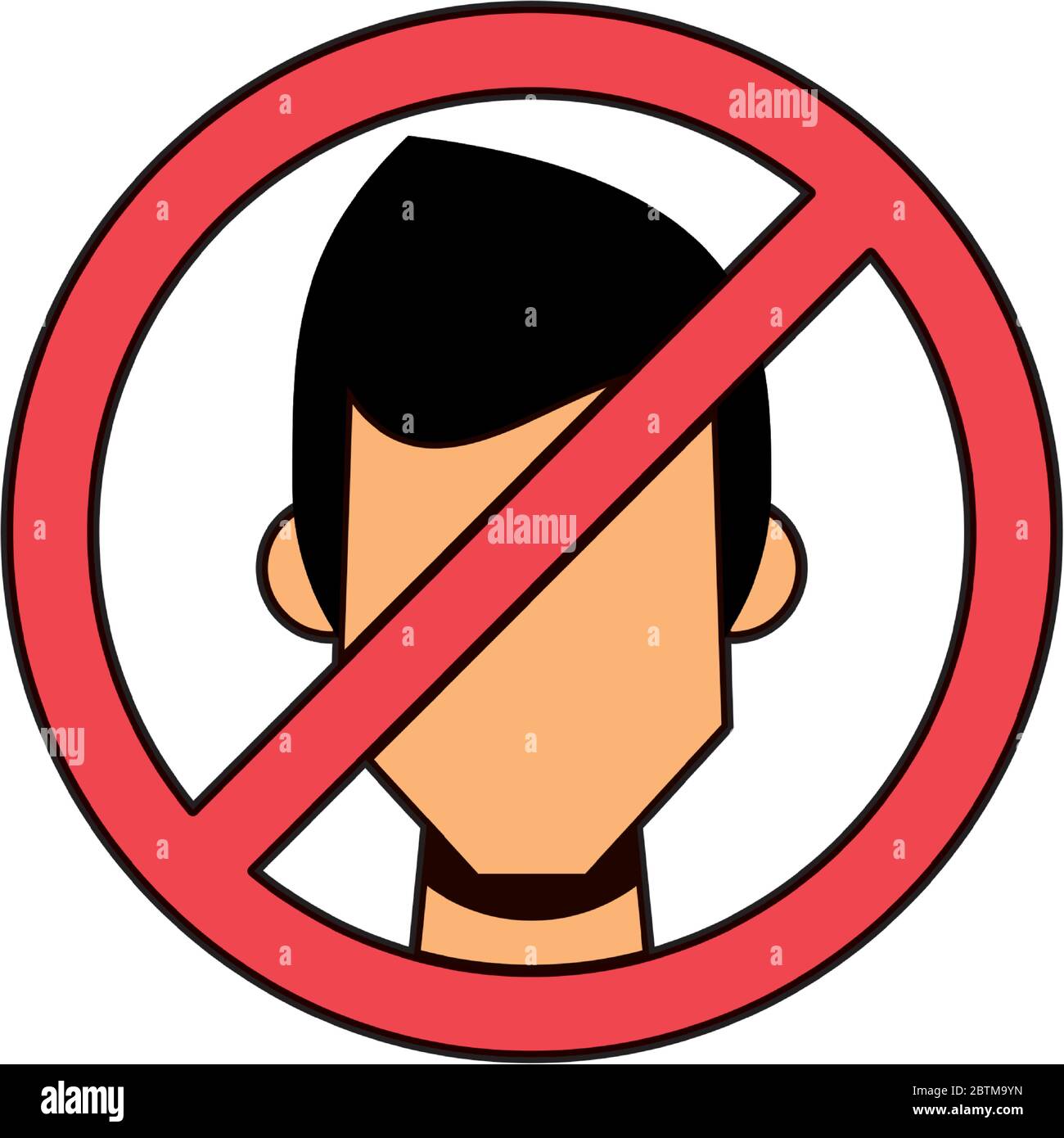 forbidden person without face masks Stock Vector Image & Art - Alamy