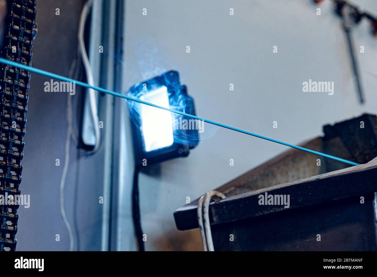 Cable production in process. Cable factory close up Stock Photo - Alamy