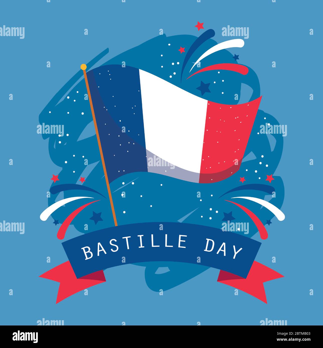 france flag with ribbon design, Happy bastille day and french theme ...