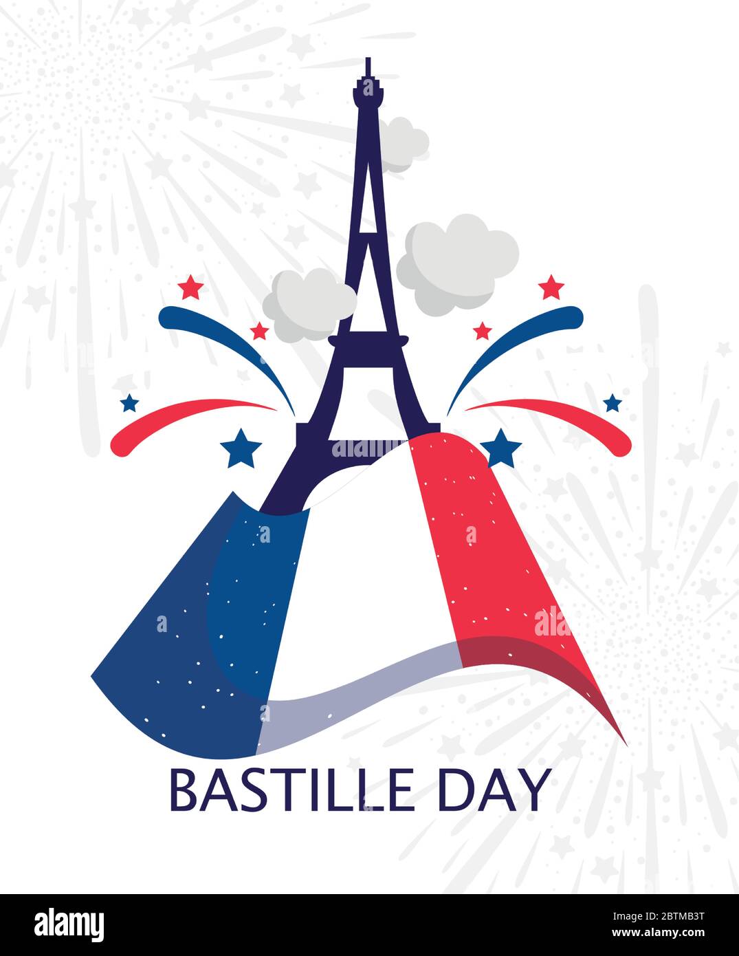 france eiffel tower and flag design, Happy bastille day and french ...