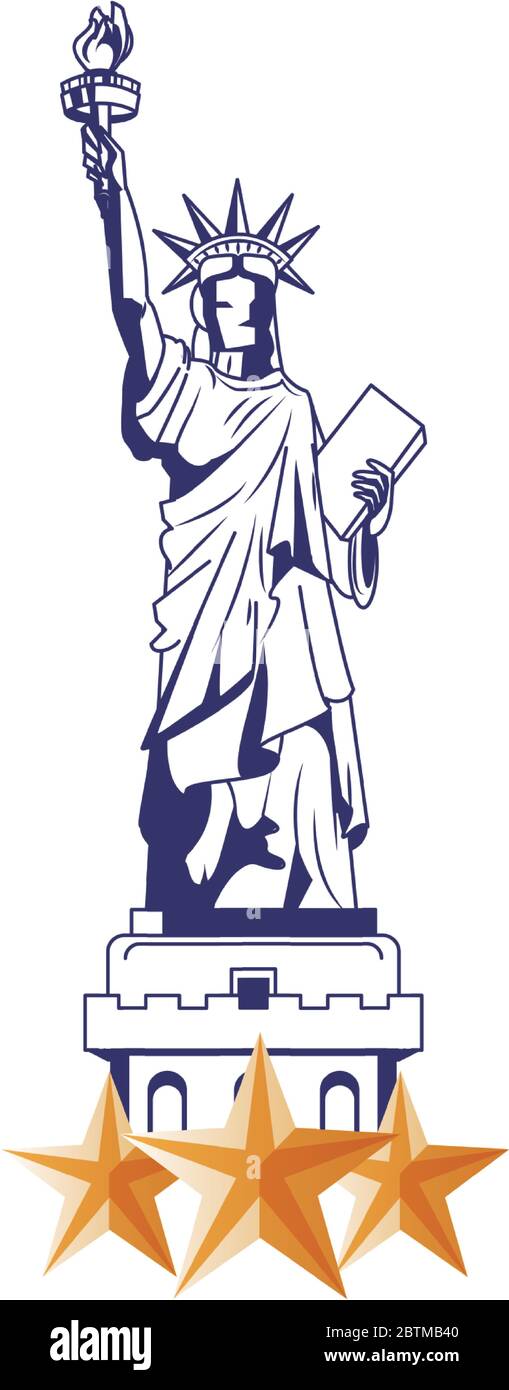 Statue of liberty iconic symbol Cut Out Stock Images & Pictures - Alamy