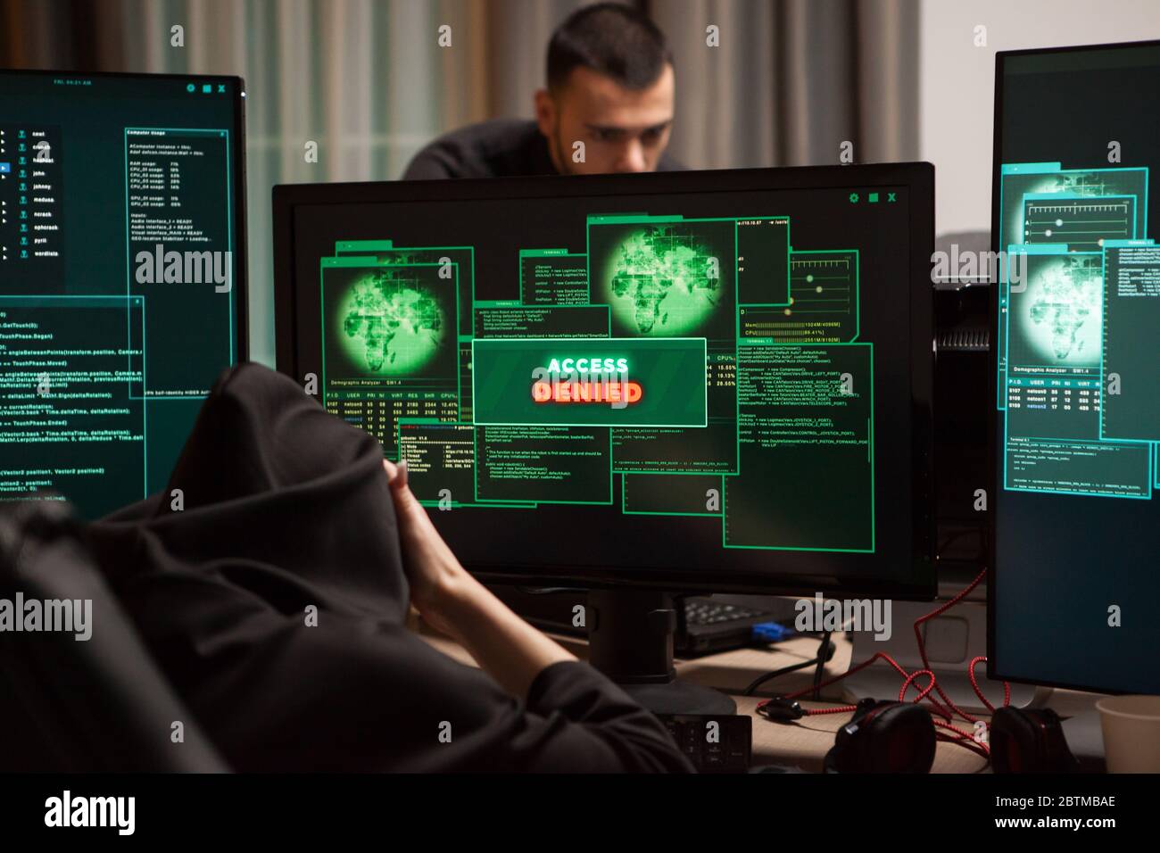 Devastated female hacker after trying to hack a firewall and get access ...