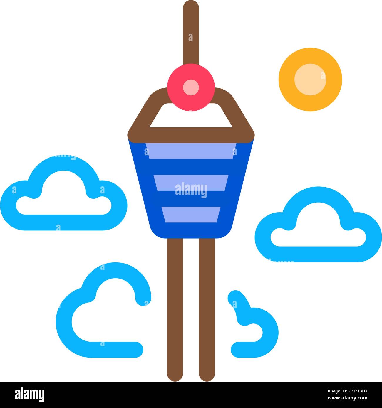 kuala lumpur icon vector outline illustration Stock Vector Image & Art ...