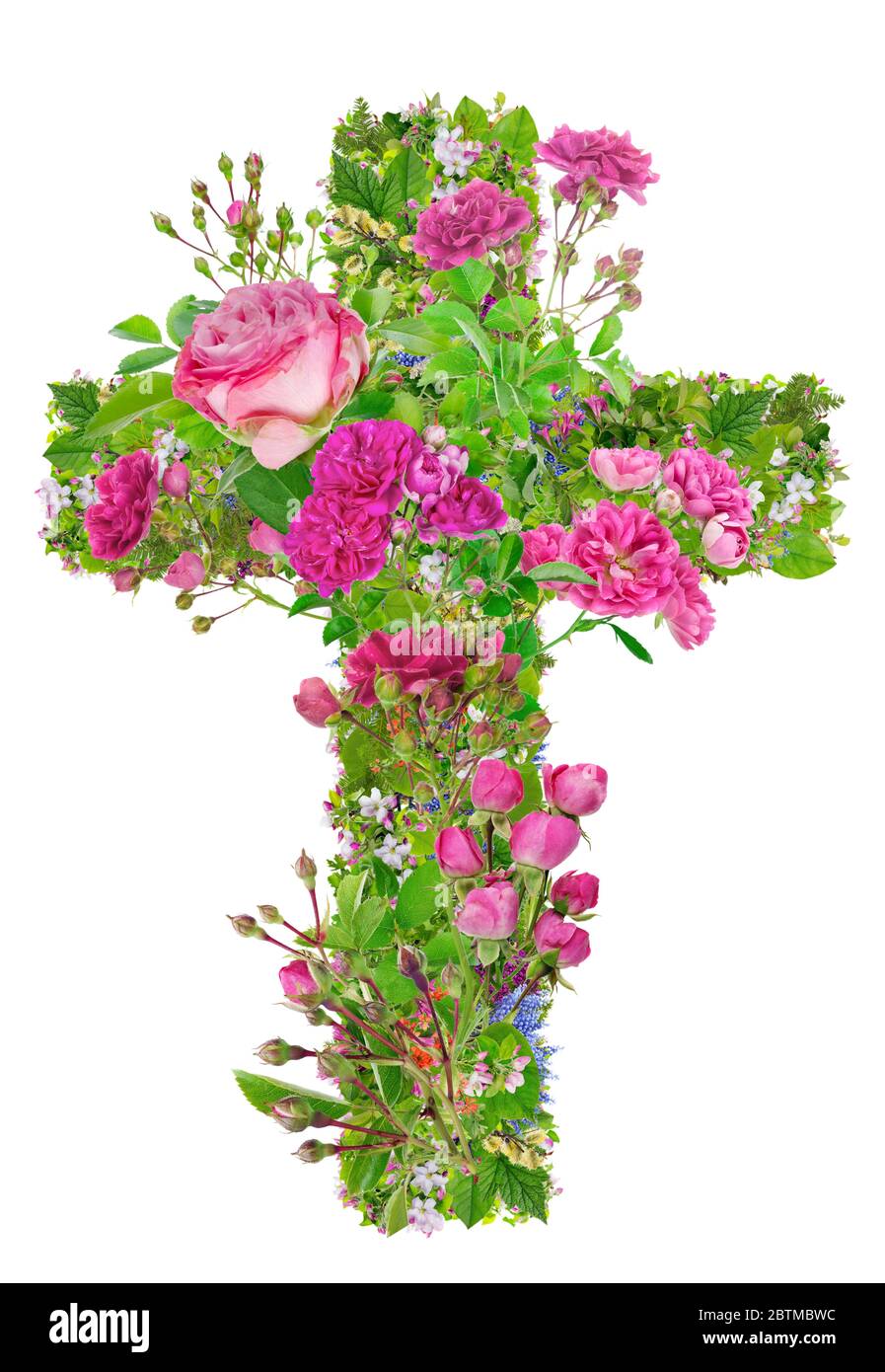 Crosses With Roses And Hearts