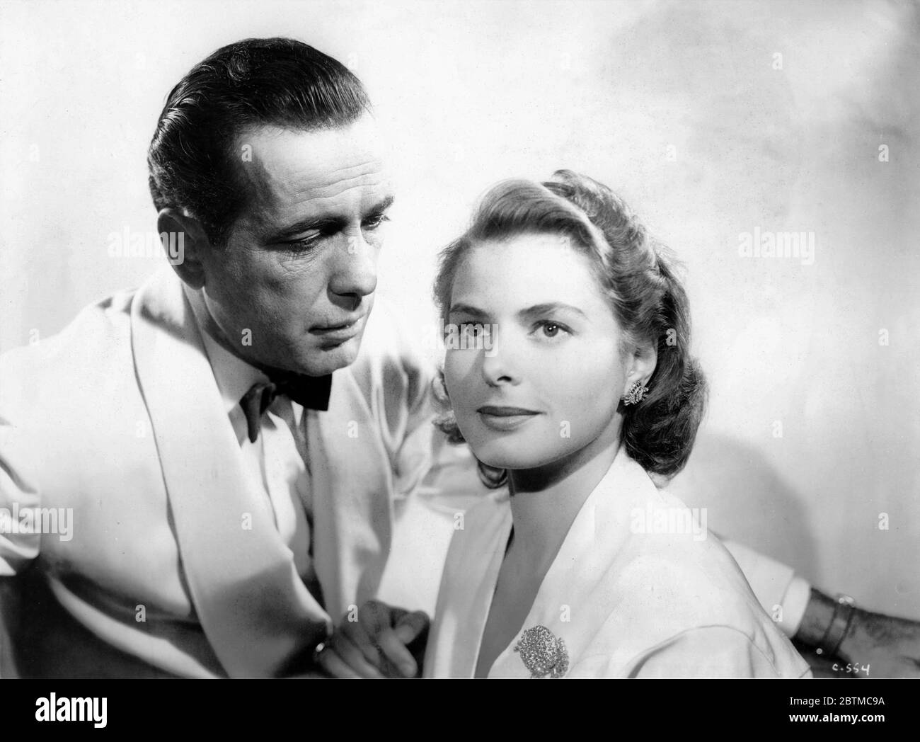 HUMPHREY BOGART as Rick Blaine and INGRID BERGMAN as Ilsa Lund in ...