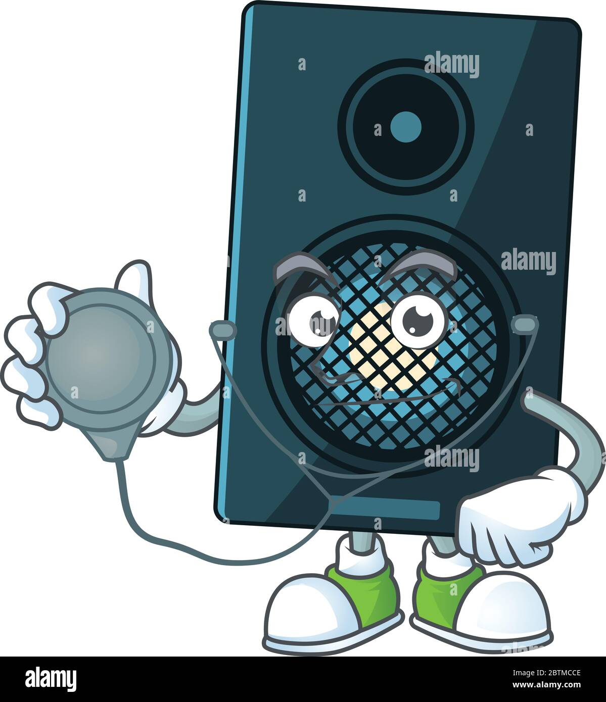 Cartoon character of sound system dedicated Doctor Work with ...