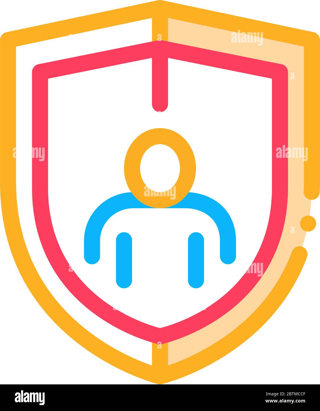 immunity protection icon vector outline illustration Stock Vector Image ...