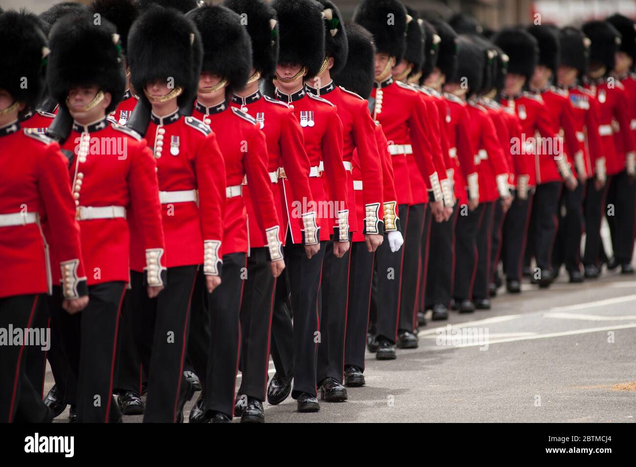 8th May 2013. The Welsh Guards form the Guard of Honour at the State ...