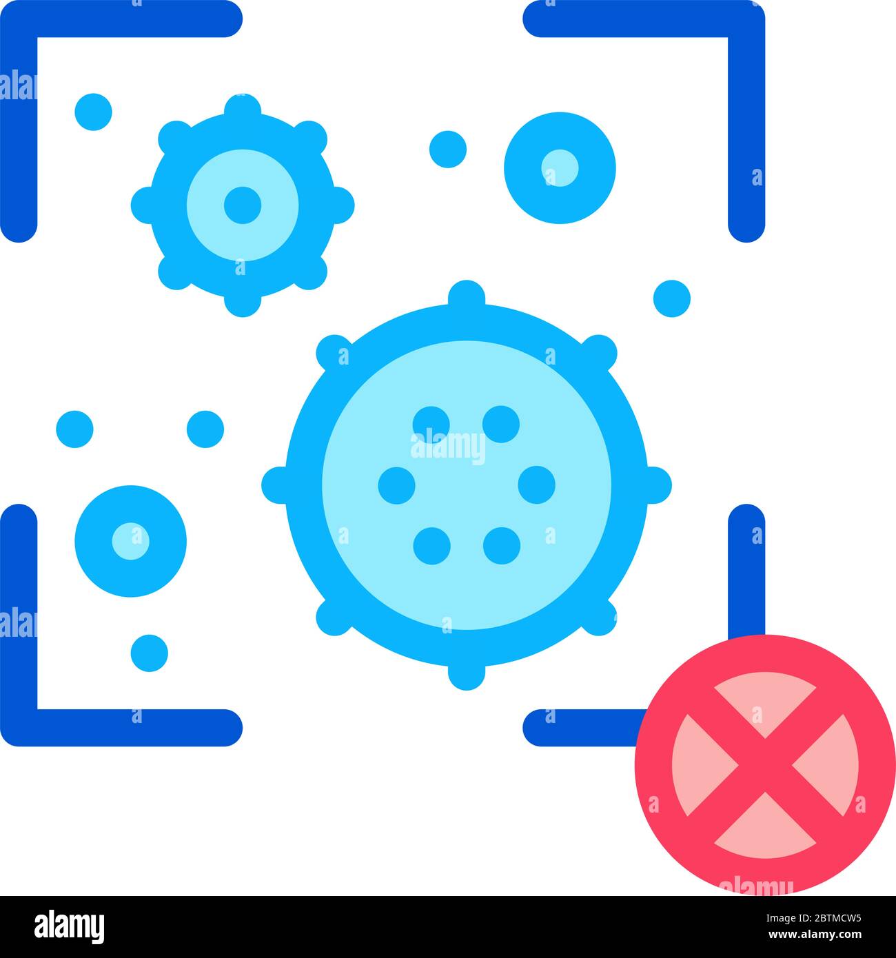 virus detection icon vector outline illustration Stock Vector Image ...
