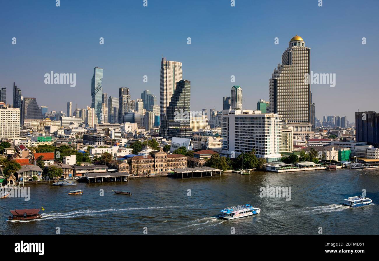 Thailand,, Bangkok city, Sathon District Skyline Stock Photo - Alamy