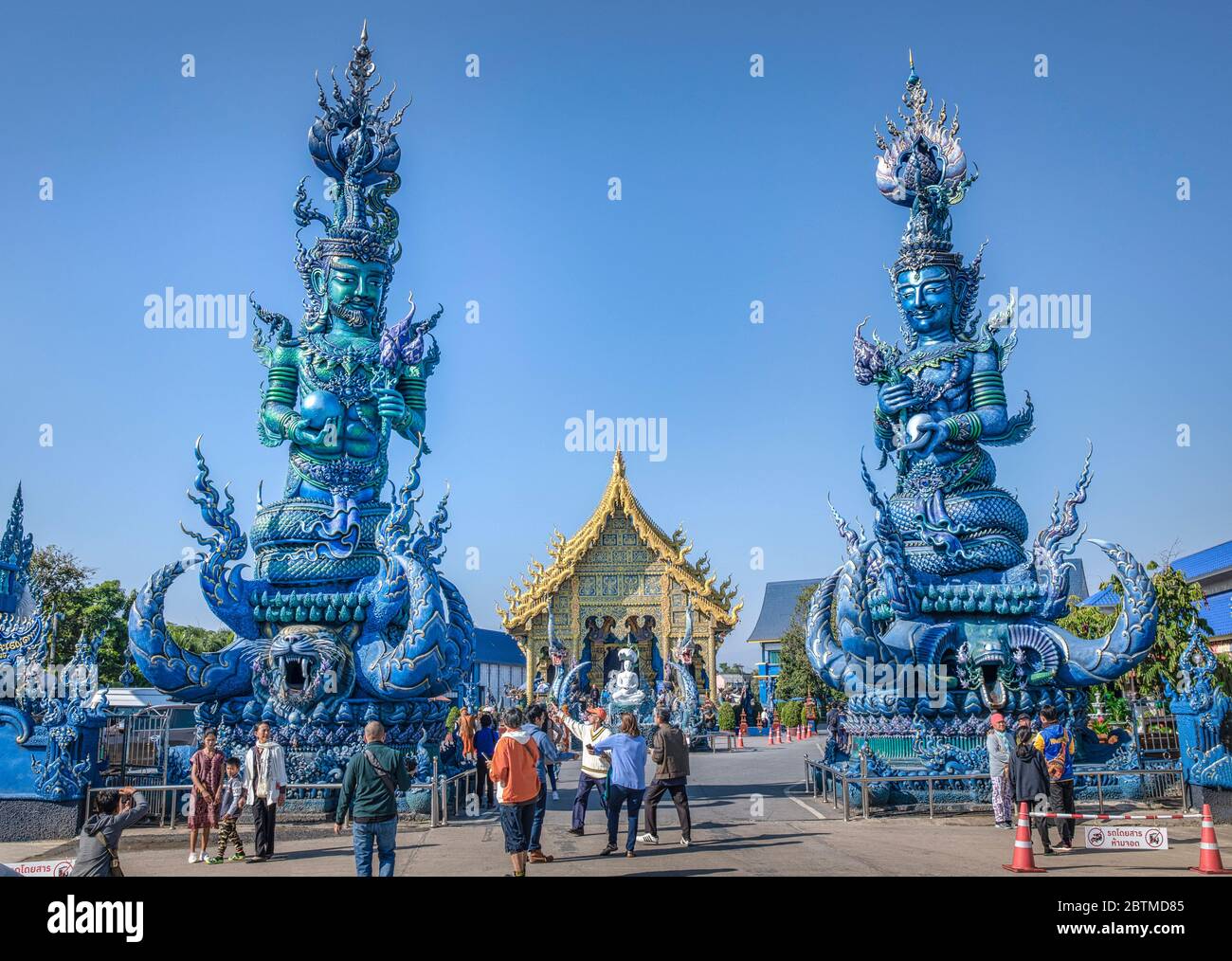 Thailand, Chiang Rai City, The Blue Temple Stock Photo - Alamy