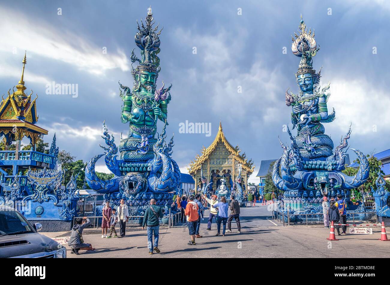 Thailand, Chiang Rai City, The Blue Temple Stock Photo - Alamy
