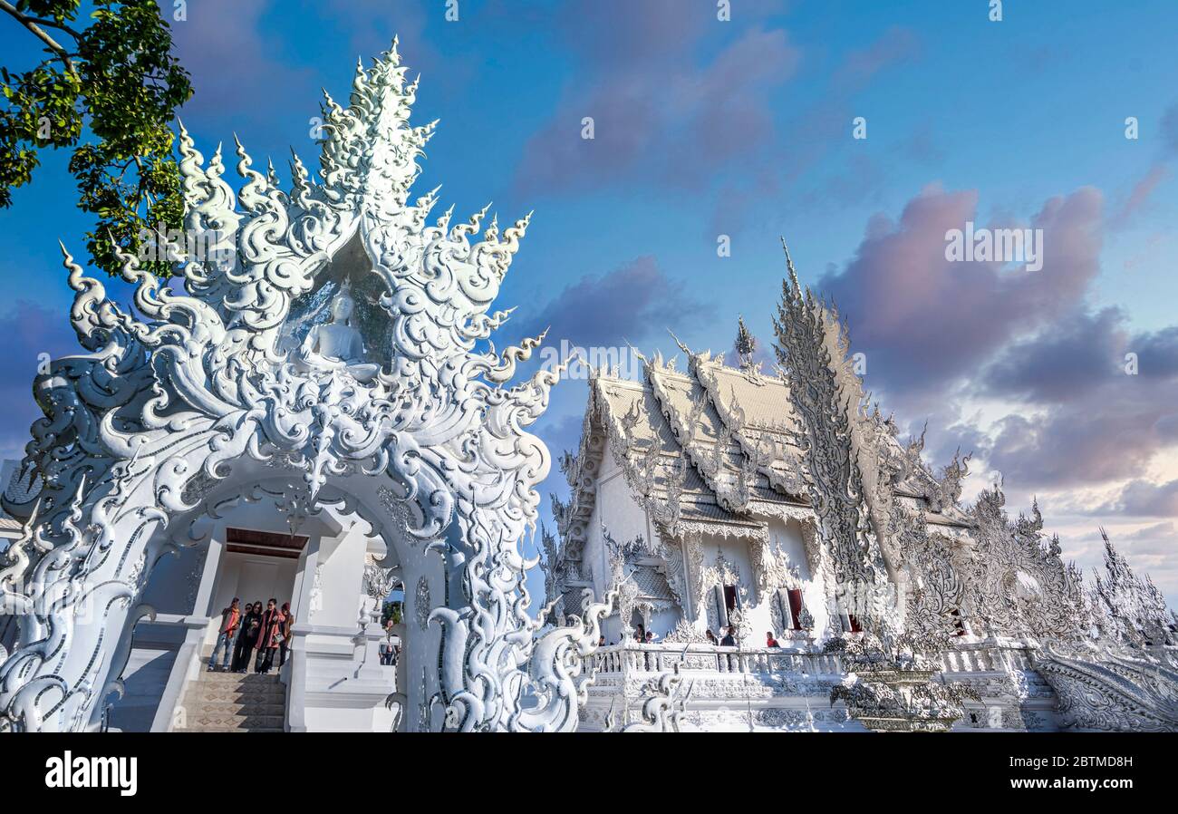 Thailand,, Chiang Rai City, The White Temple (Wat Rong Khun Stock Photo ...