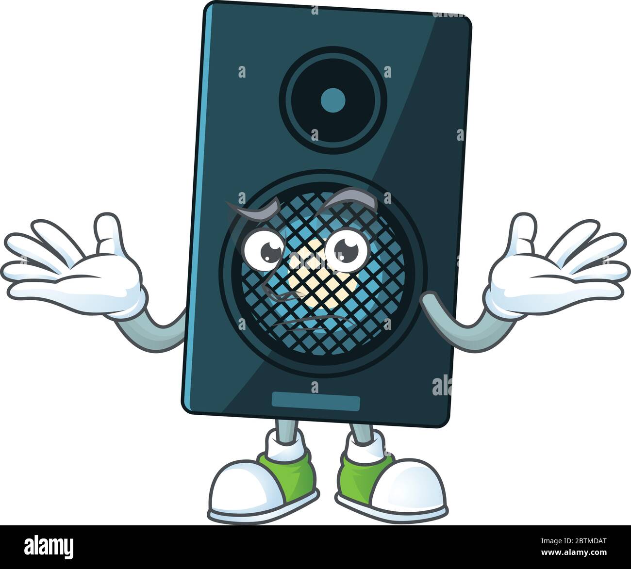 A cartoon image of sound system in smirking face Stock Vector Image ...