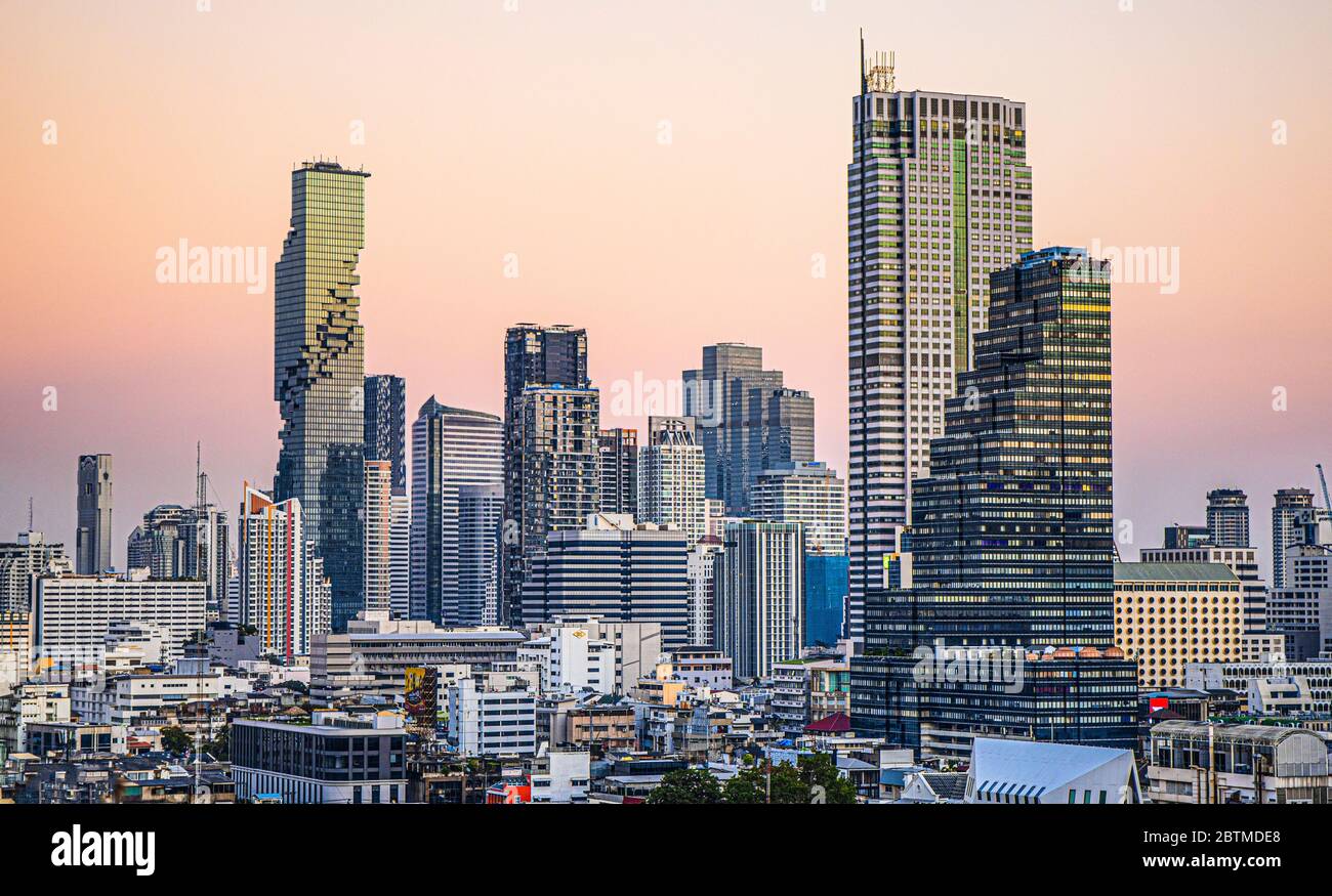Thailand, Bangkok City,Bangrak District skyline from