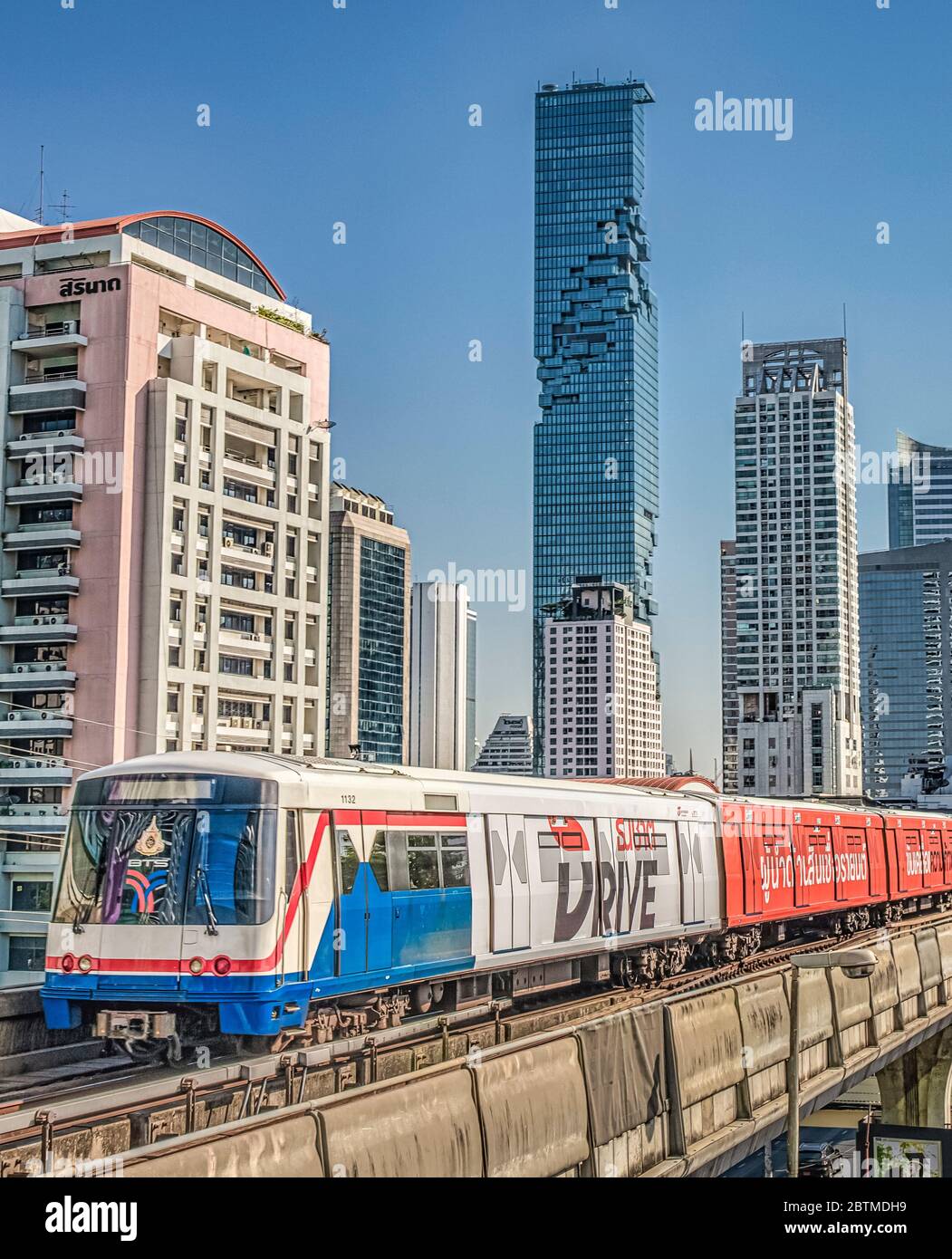 Thailand, Bangkok City, downtown, Sathon area, MahaNakhon Skyscraper ...