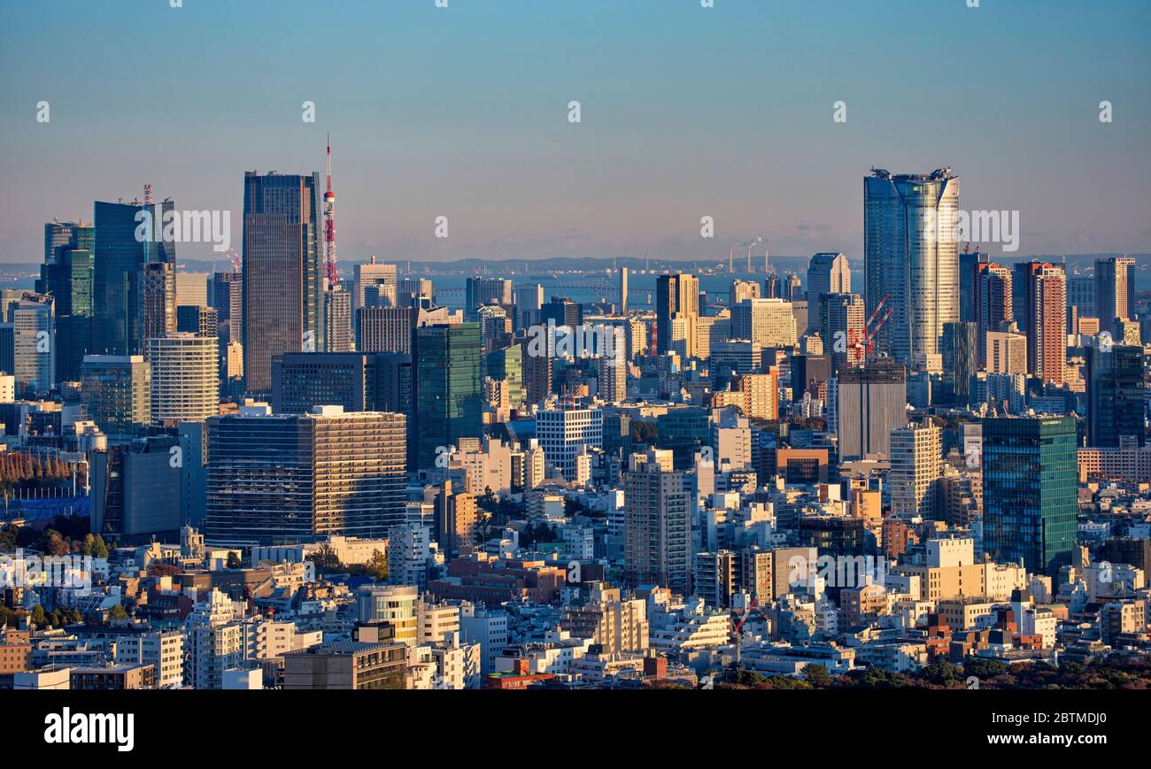 Japan ,Tokyo City, Minato Ku skyline Stock Photo - Alamy