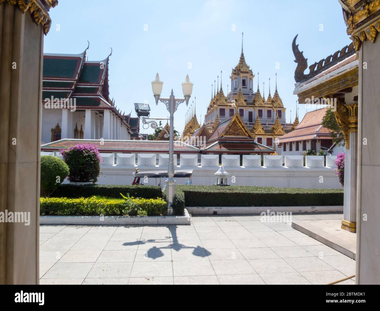 Loha Prasat Wat Ratchanatda temple in ฺBangkok Thailand Stock Photo - Alamy