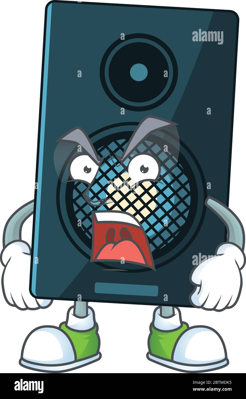 Sound system cartoon drawing style with angry face Stock Vector Image ...