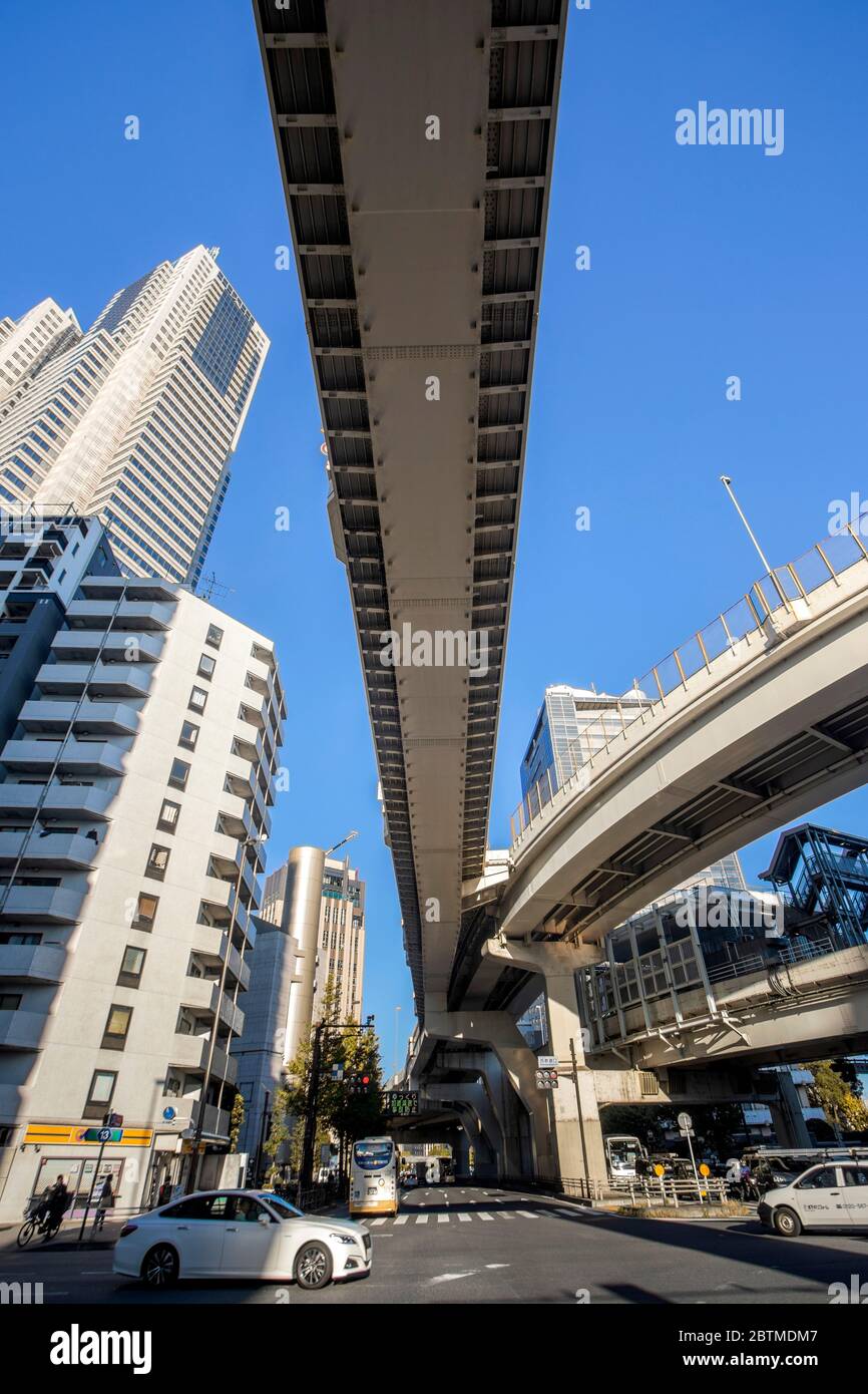 Japan ,Tokyo City, Shuto Expressway at Shinjuku Stock Photo - Alamy
