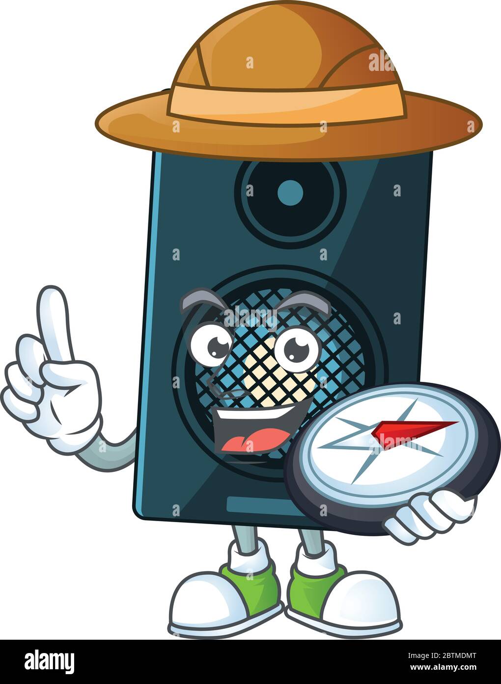 Experience explorer of sound system cartoon character style using ...