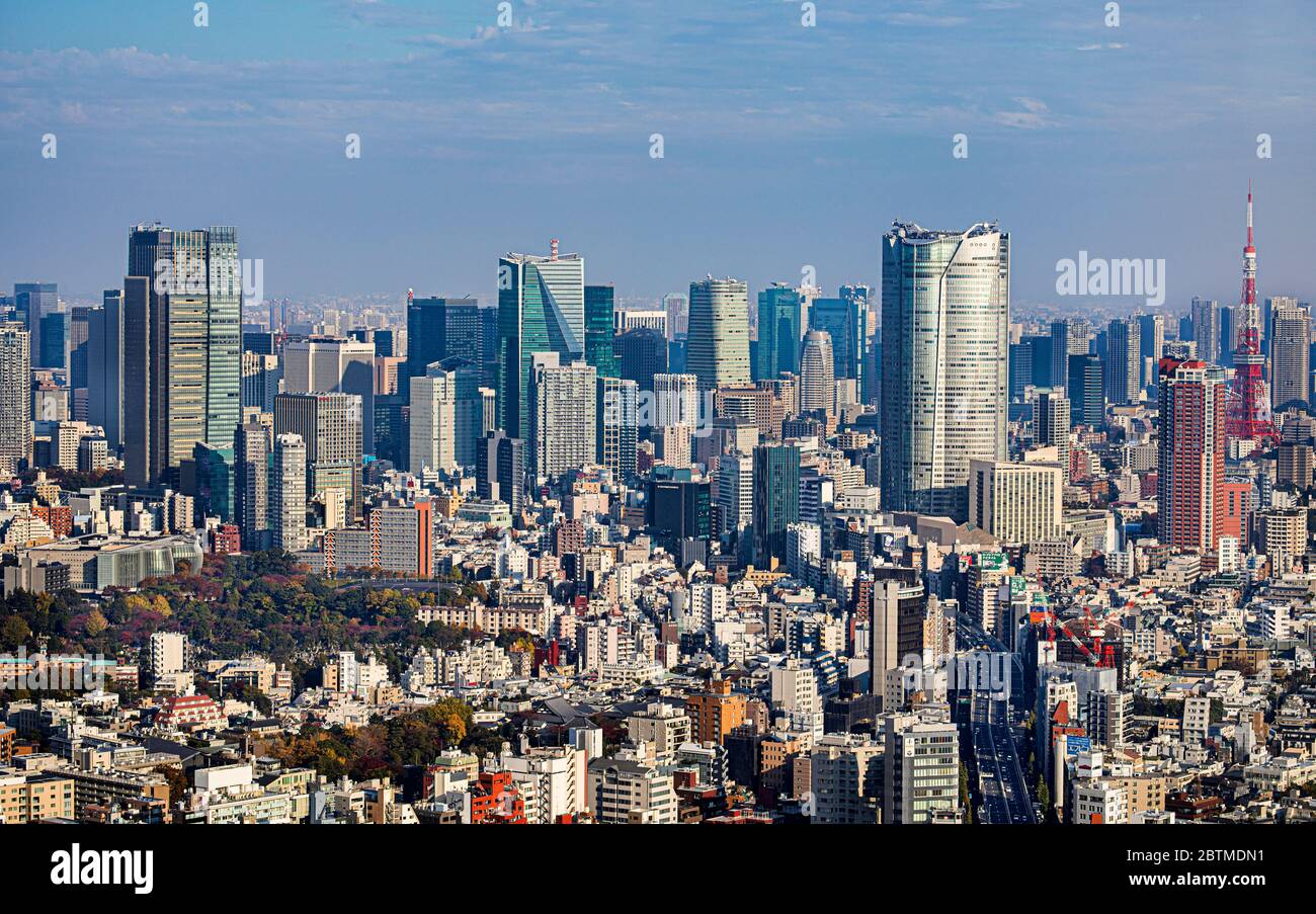 Japan ,Tokyo City, Roppongi area skyline, midtown Stock Photo - Alamy