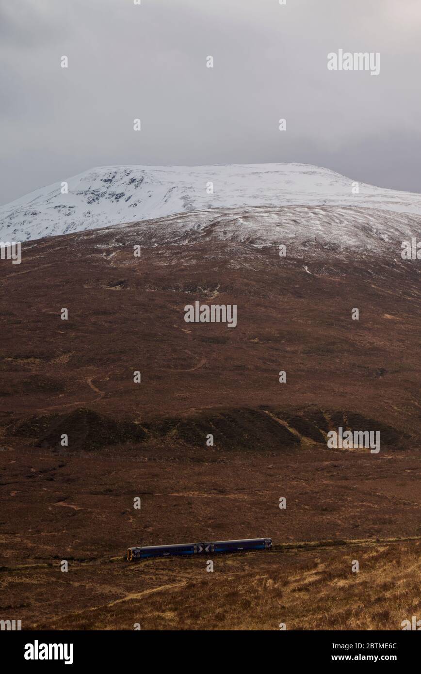 Scotrail train on Kyle of Lochalsh line, Highland Scotland Stock Photo ...