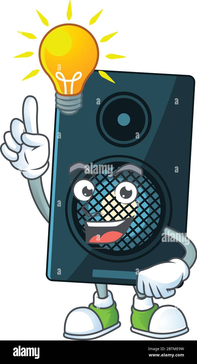 A brilliance sound system cartoon design concept have an idea Stock ...