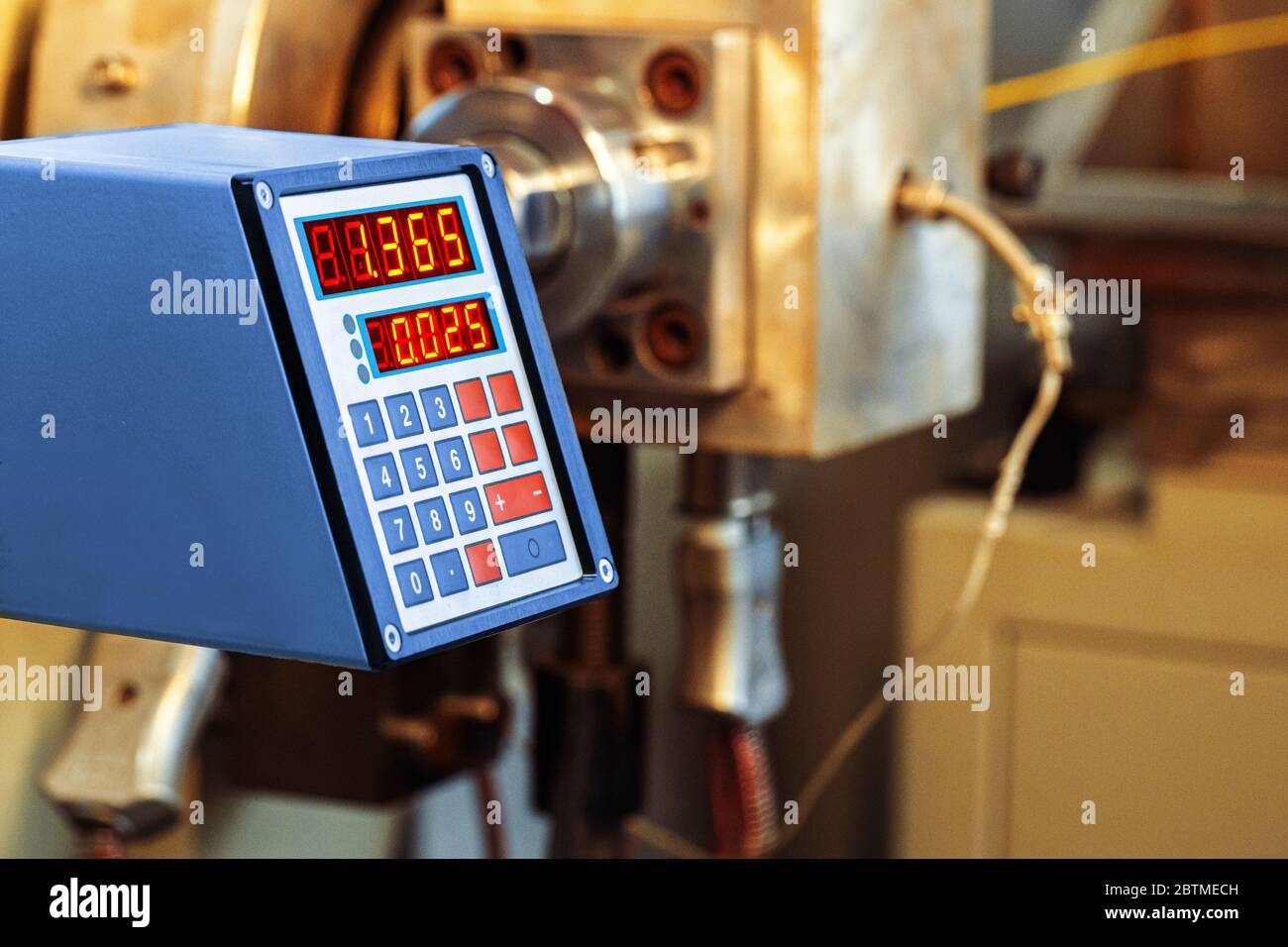 Close up of control panel in industrial production factory Stock Photo ...