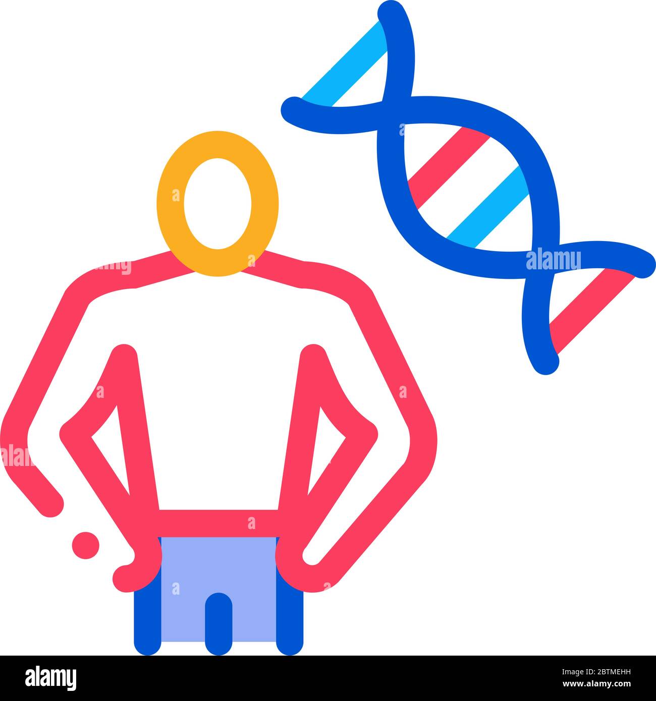 healthy human blood dna icon vector outline illustration Stock Vector ...