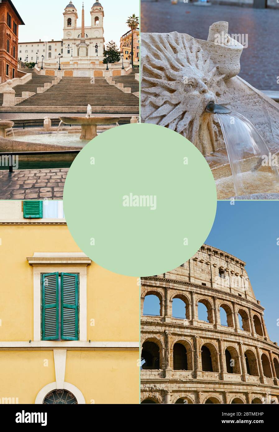 Vertical collage of photos of Rome, Italy from different places in Rome ...