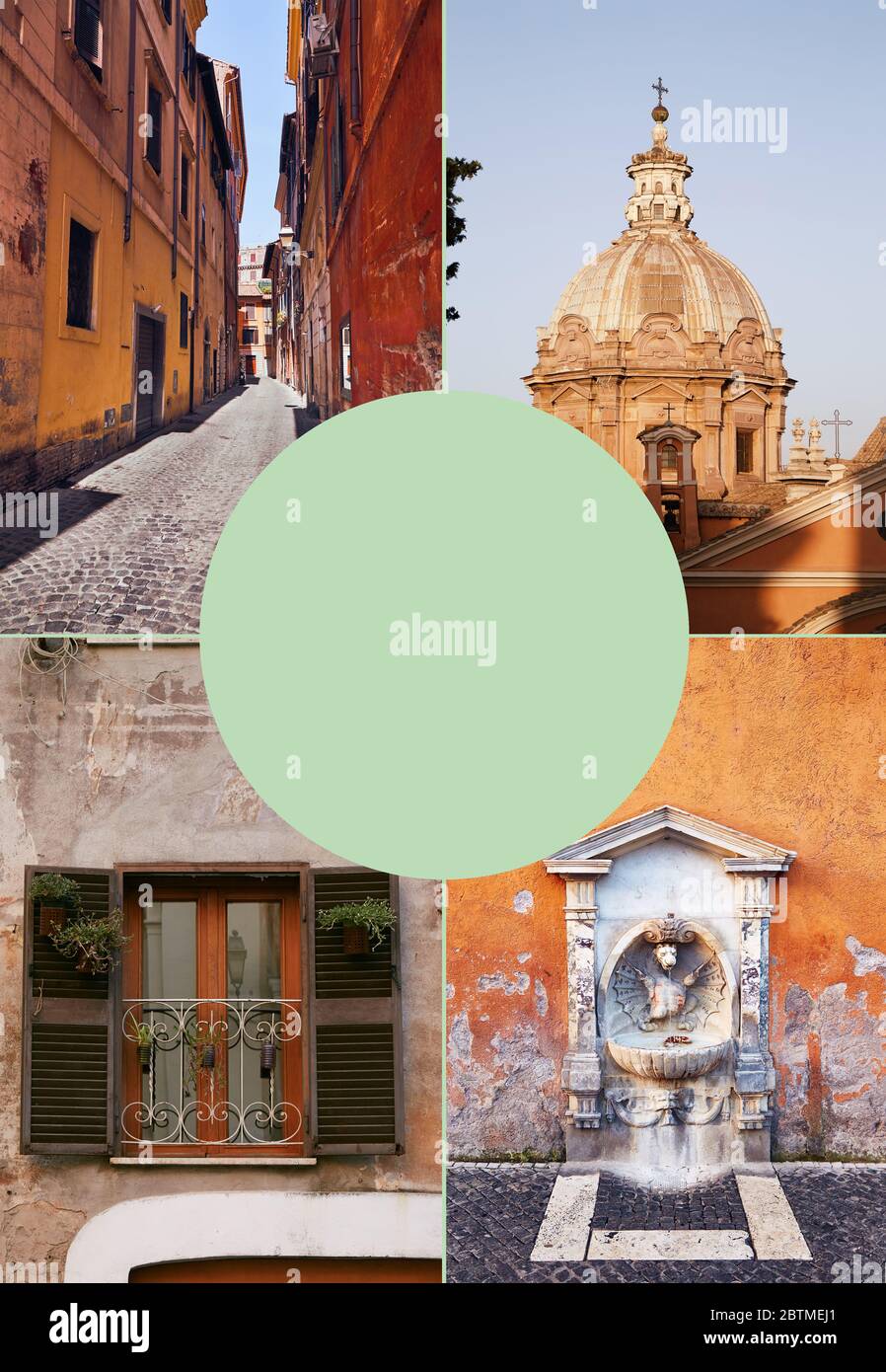 Vertical collage of photos of Rome, Italy from different places in Rome ...