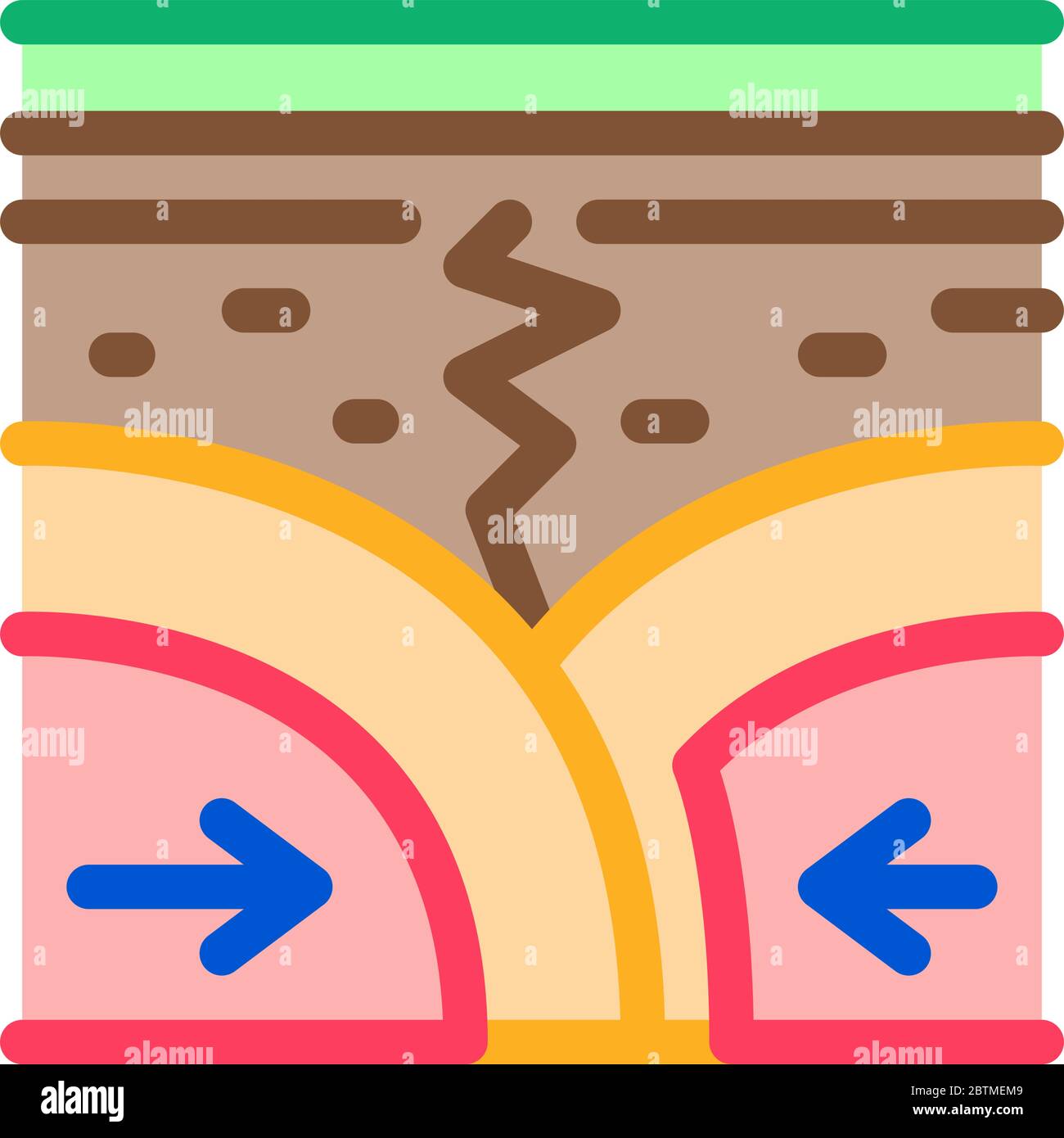 act earthquakes to soil icon vector illustration Stock Vector Image ...