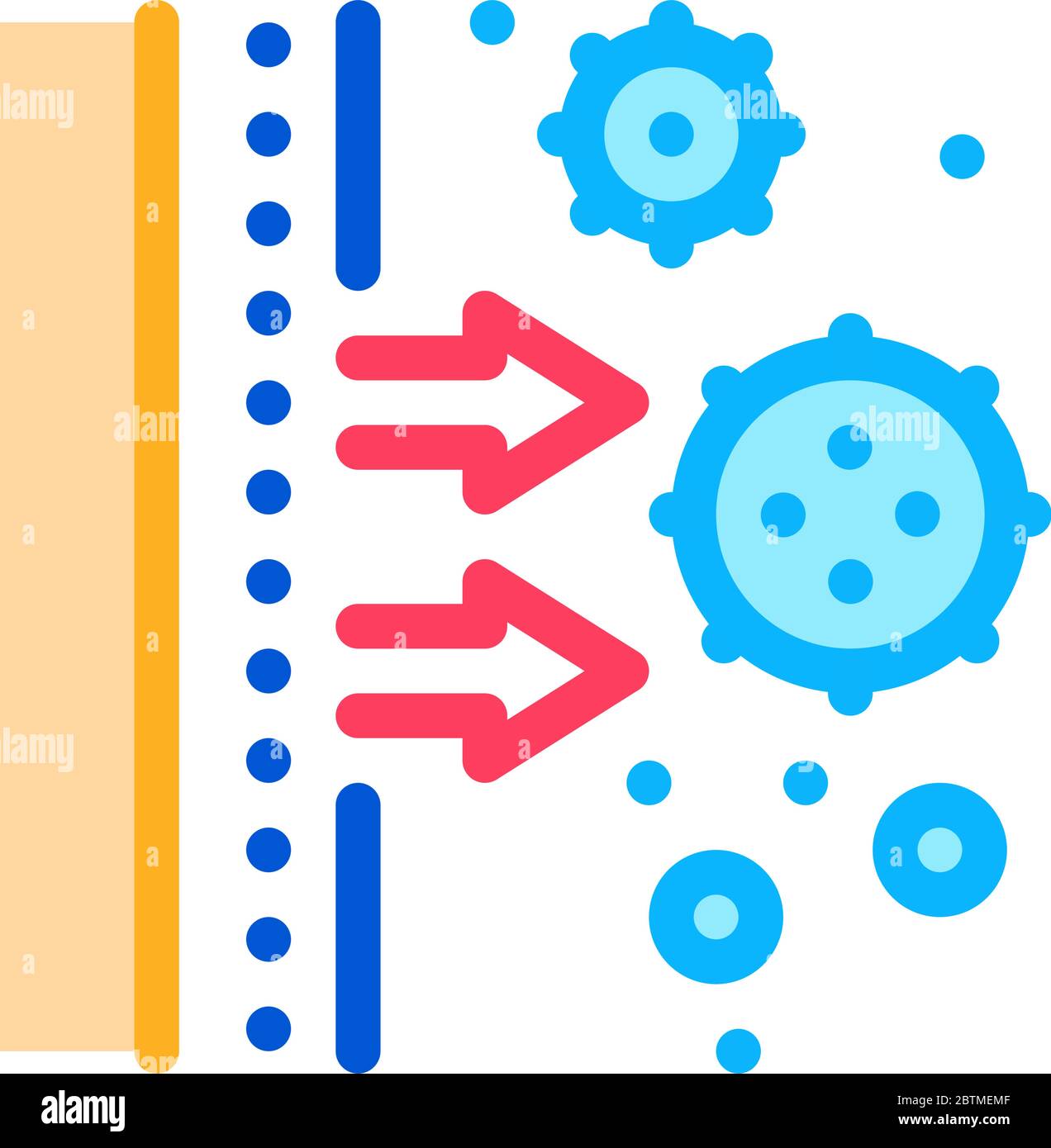 subcutaneous infections harm icon vector outline illustration Stock ...