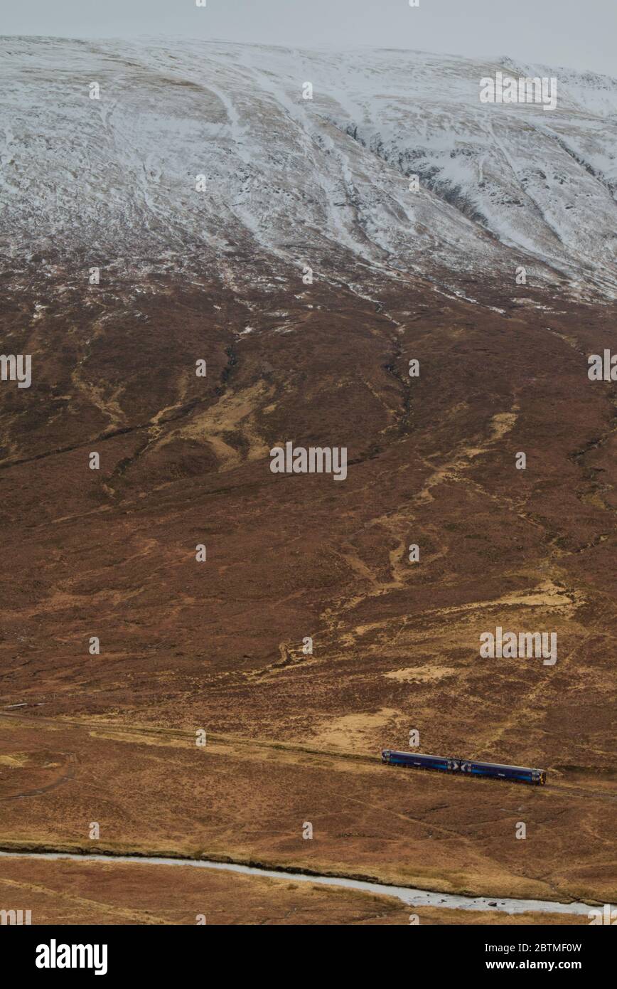 Scotrail train on Kyle of Lochalsh line, Highland Scotland Stock Photo ...