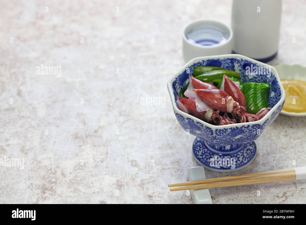 boiled firefly squid with vinegar miso, japanese cuisine Stock Photo ...