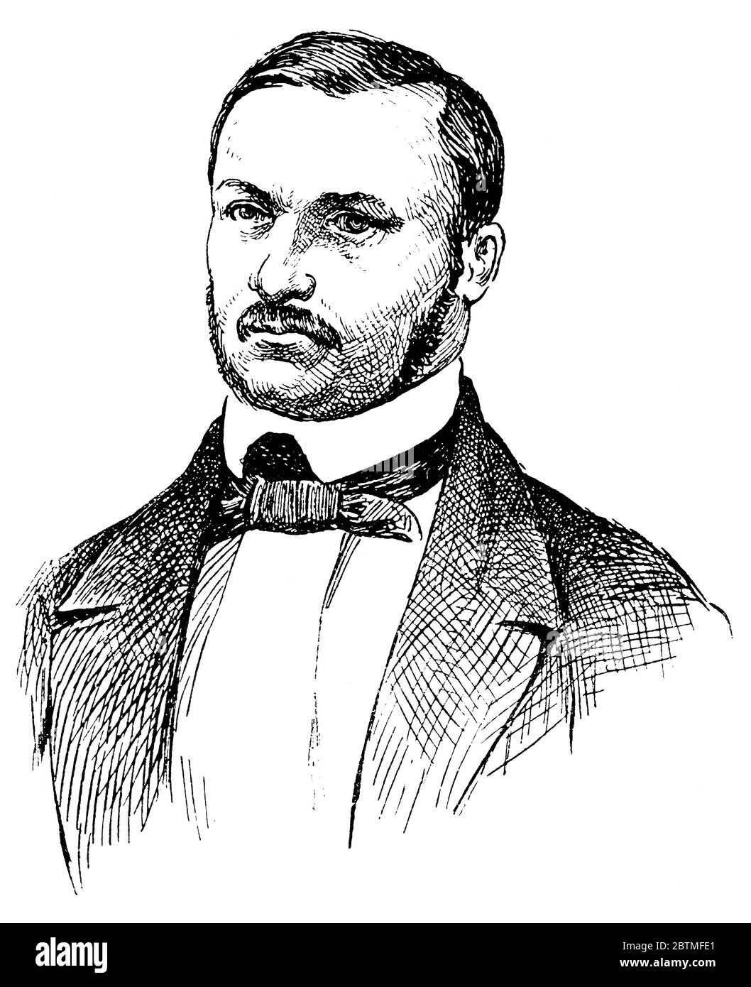 Portrait of a German explorer of Africa and scholar Johann Heinrich ...