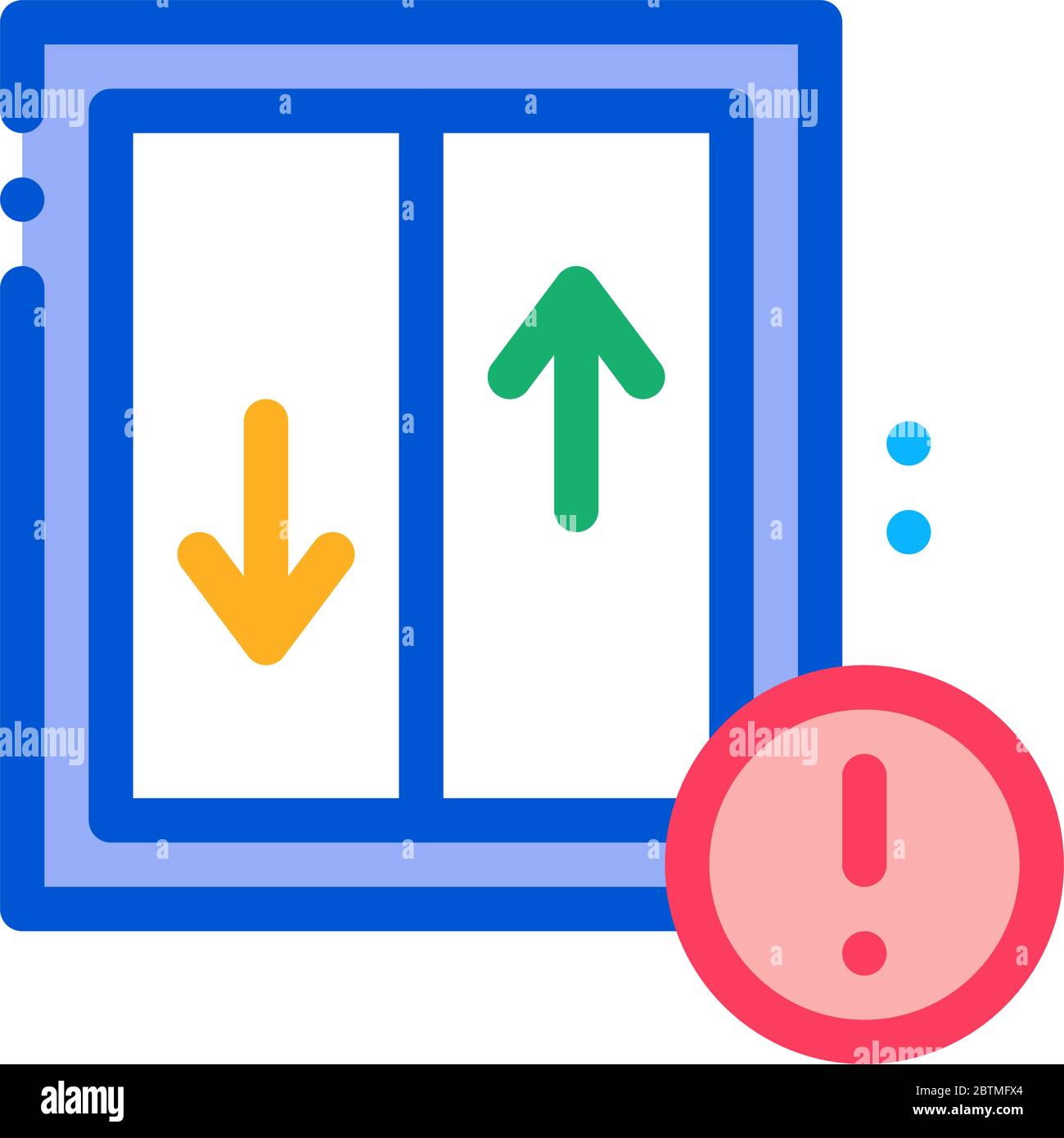 glass falling out of window icon vector outline illustration Stock ...