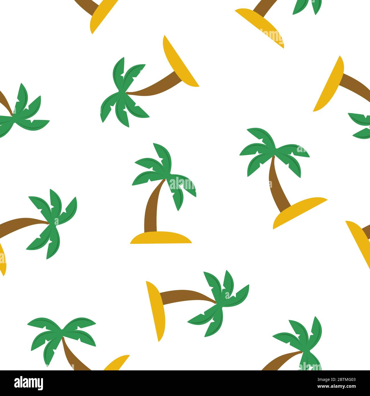 Vector Illustration Palm Tree Seamless Pattern or Background Stock ...