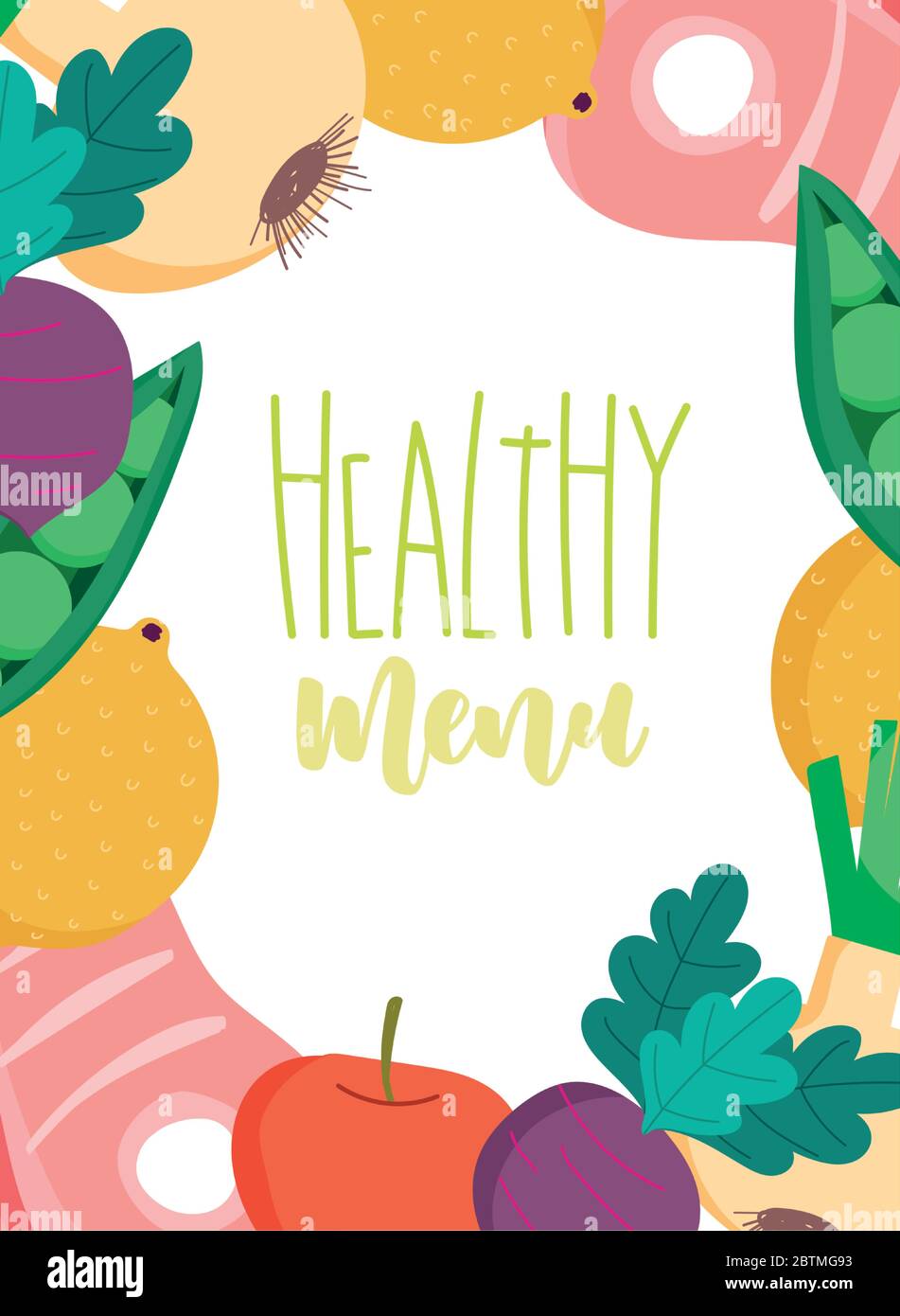 healthy food, menu organic products balance nutrition diet vector ...